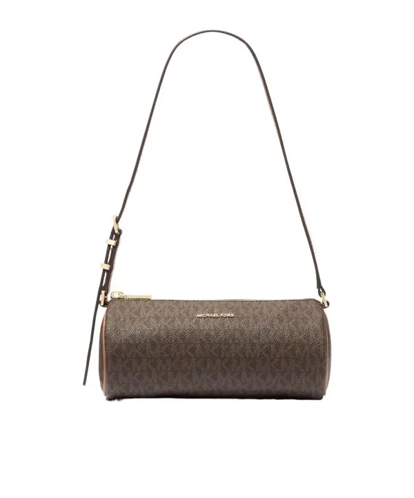 Michael Kors Monogram Barrel Shoulder Bag