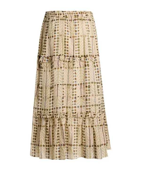 Isabel Marant Étoile Tiered Midi Skirt - Sand