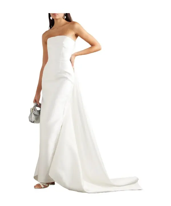 Solace Strapless Pleated Twill Gown