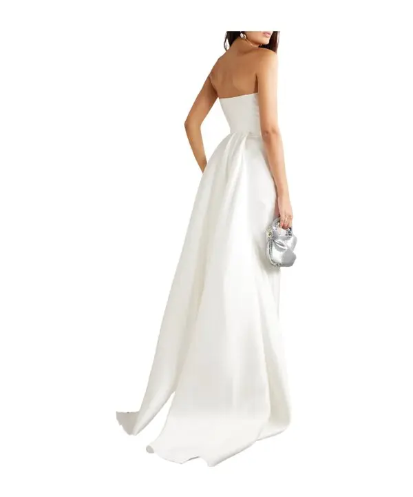 Solace Strapless Pleated Twill Gown