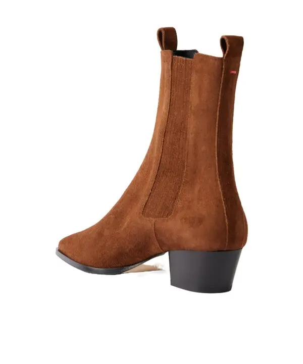 AeydĒ Solid Color Suede Ankle Boots