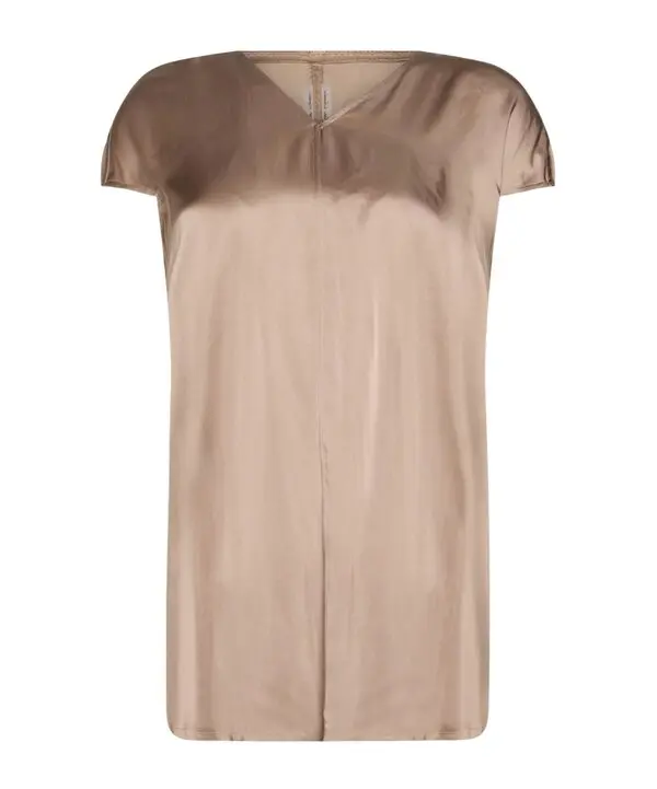 Rick Owens Short-sleeve V-neck Satin Top