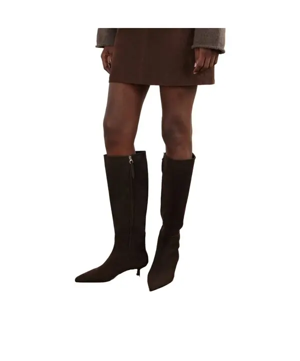 AeydĒ Solid Color Suede Knee Boots