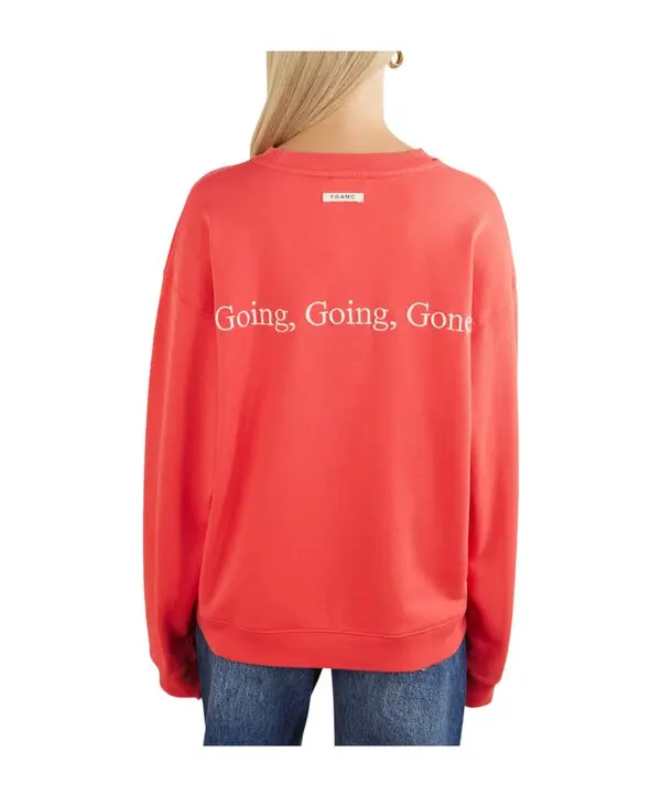 FRAME Logo Embroidered Cotton-jersey Sweatshirt