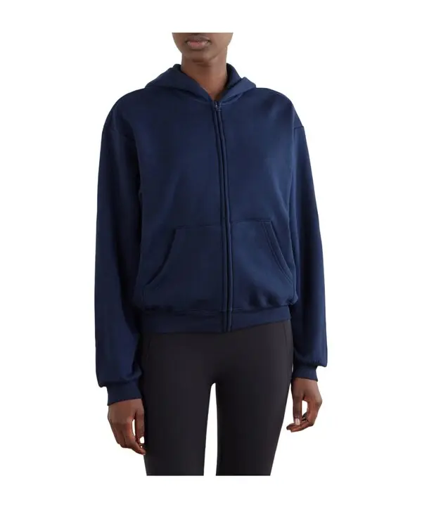 SKIMS Hooded Cotton-fleece Zip-up Sweatshirt