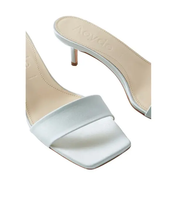 AeydĒ Ilvy Satin Mules - Green