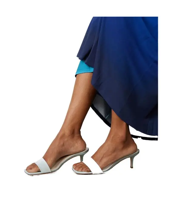 AeydĒ Ilvy Satin Mules - Green