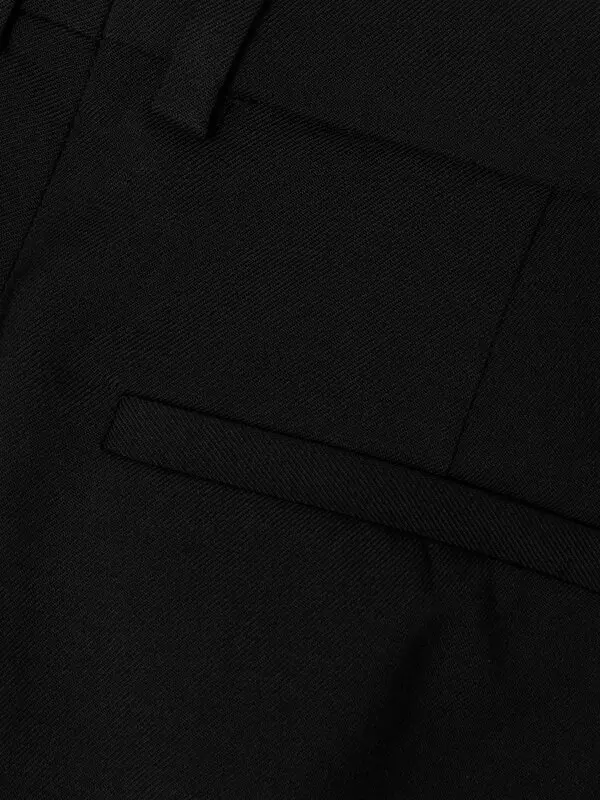 JOSEPH Pleated Stretch-wool Twill Straight-leg Pants