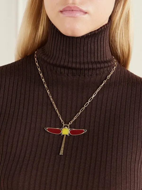 La DoubleJ Dragonfly Pendant Necklace