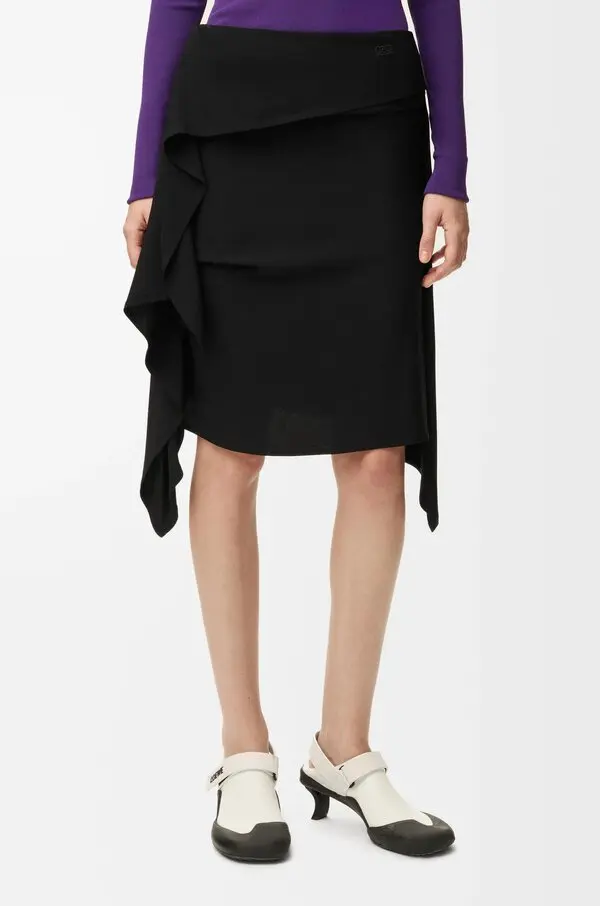 Loewe Draped Skirt In Viscose Blend