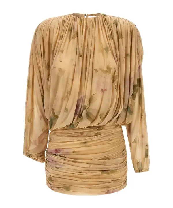 Magda Butrym Turtleneck Dress - Light Brown