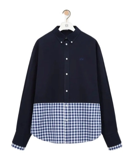 Loewe Shirt In Cotton Twill And Poplin - Navy Blue