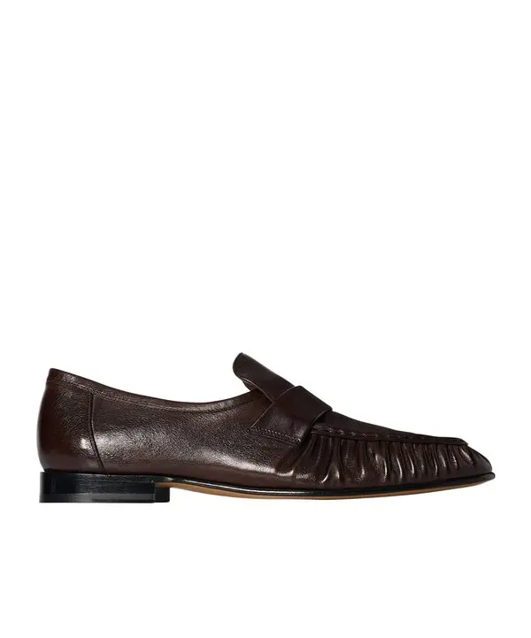 THE ROW Soft Loafer - Dark Brown