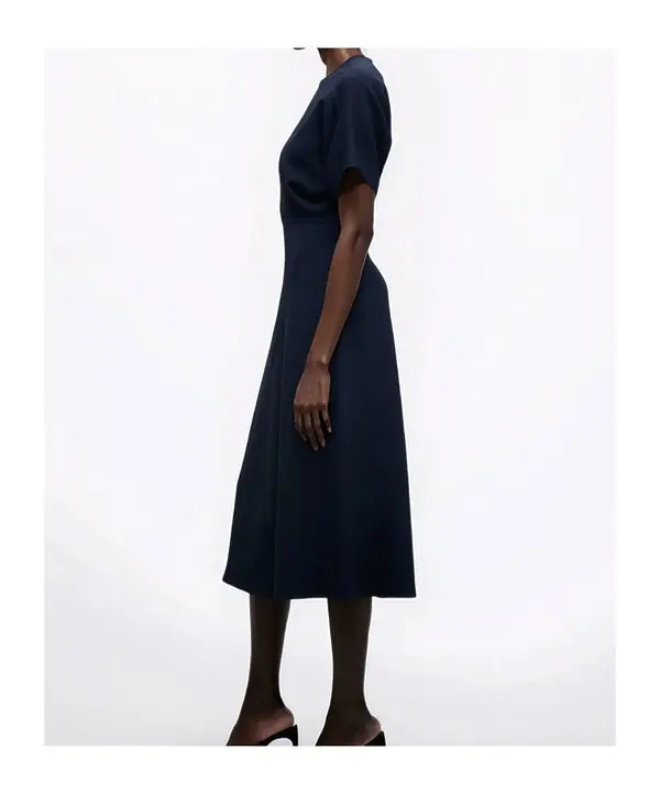 Victoria Beckham Eleanor Midi Dress - Dark Blue