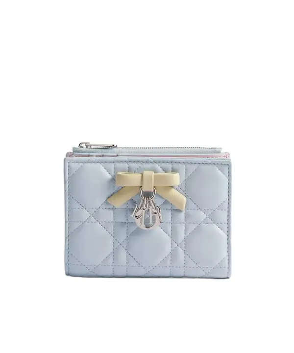 Dior Lady Dahlia Wallet - Gray