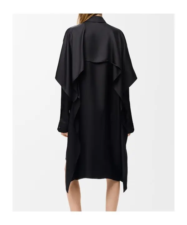 Loewe Cape Dress In Silk