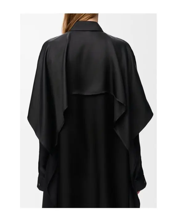 Loewe Cape Dress In Silk