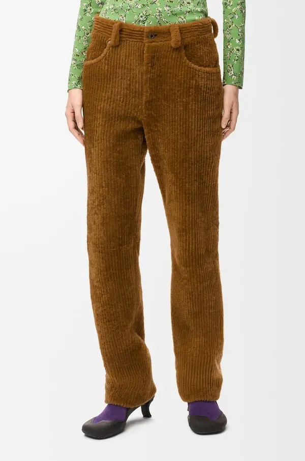 Loewe Trousers In Shearling Corduroy