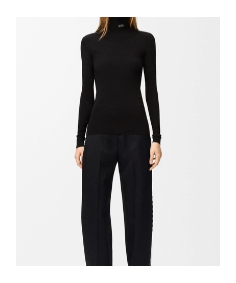 Loewe Ribbed Viscose Blend Turtleneck Top