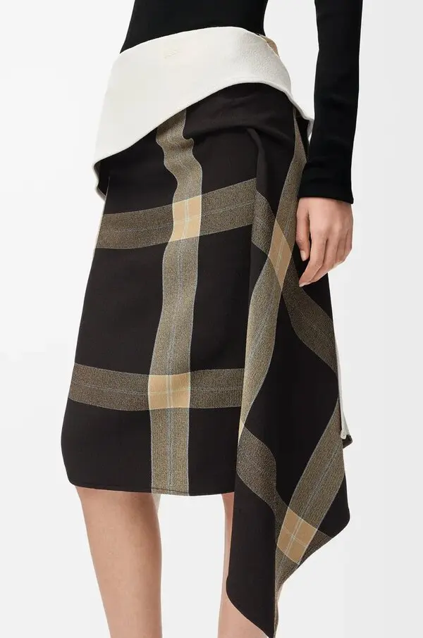 Loewe Draped Skirt In Stretch Viscose