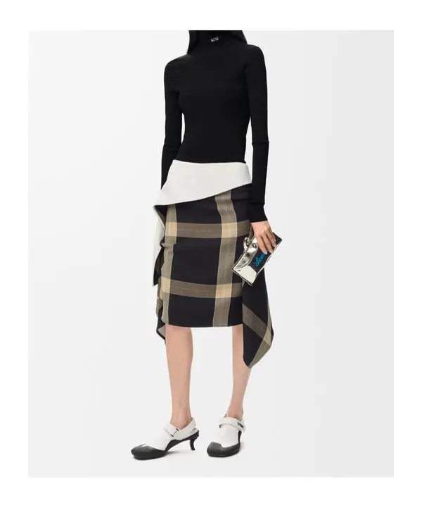 Loewe Draped Skirt In Stretch Viscose