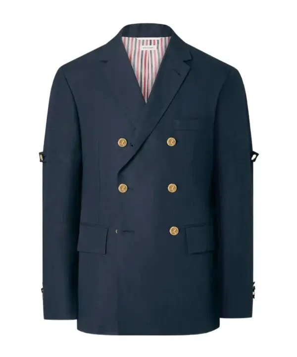 Thom Browne University Stripe Unconstructed Sportcoat - Blue