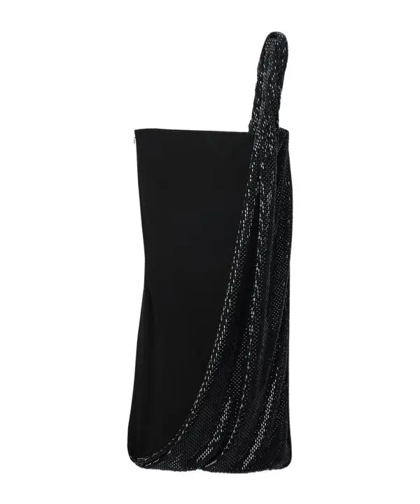 Alexander Wang Crystal Embellished Asymmetric Strapless Mini Dress