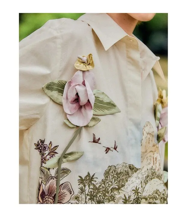 Farm Rio Toile De Rio Long Sleeve Shirt