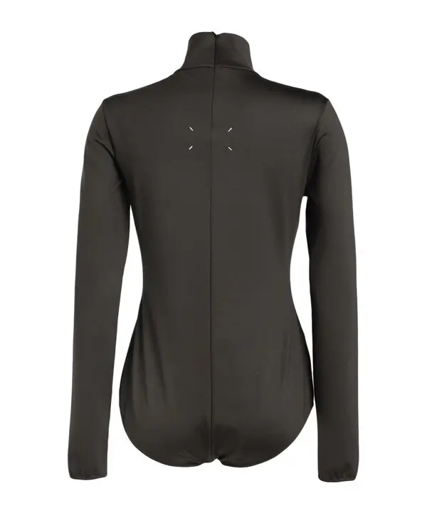 MAISON MARGIELA Solid Color Turtleneck Long-sleeve Bodysuit