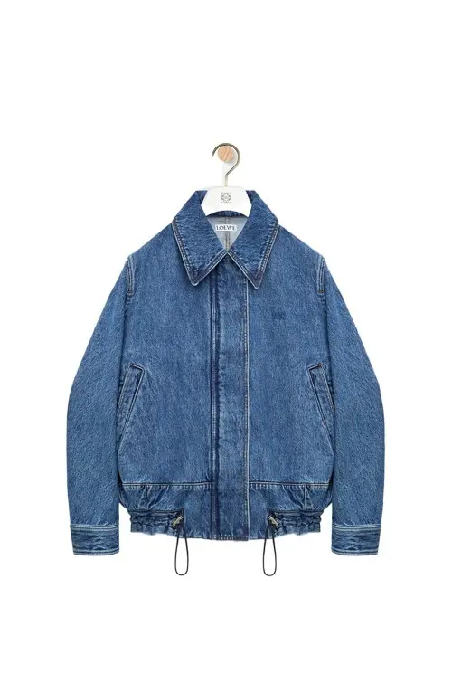 Loewe Drawstring Denim Jacket - Blue