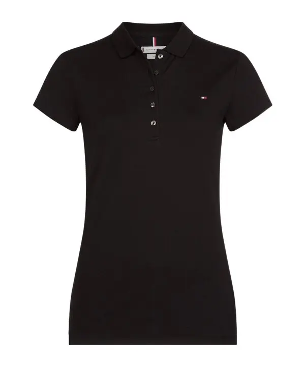 Tommy Hilfiger Short Sleeve Slim Fit Polo Shirt - Black