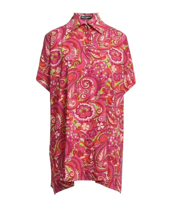 Dolce & Gabbana Short-sleeve Floral Print Shirt - Red