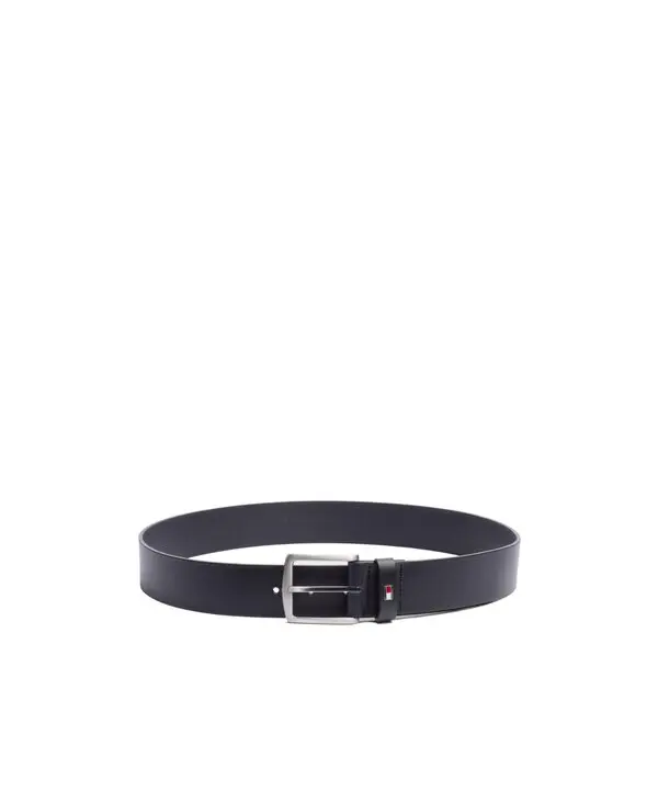 Tommy Hilfiger Leather Belt With Brushed Steel Buckle