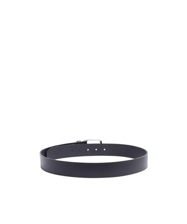Tommy Hilfiger Leather Belt With Brushed Steel Buckle
