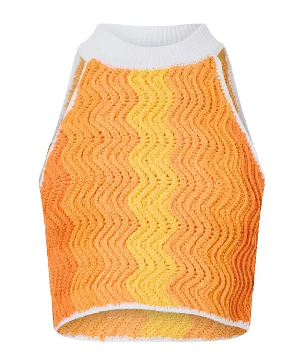 Casablanca Gradient Sleeve Vest - Orange