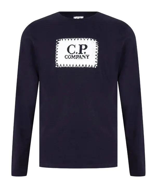 C.P. COMPANY Long Sleeve Crew Neck T-shirt - Black