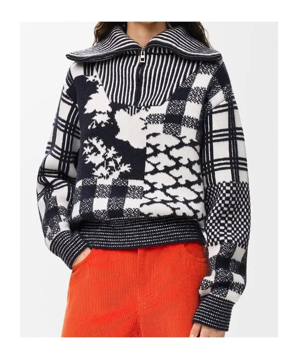 Loewe Zip-up Sweater In Wool