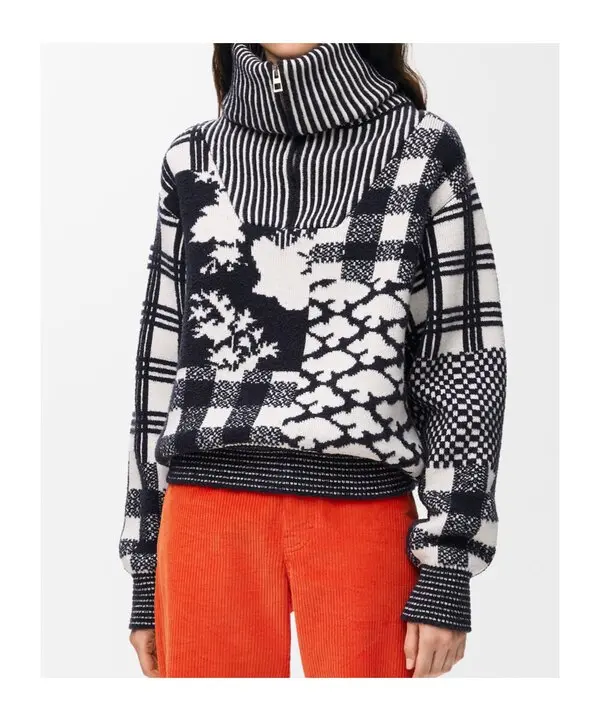 Loewe Zip-up Sweater In Wool