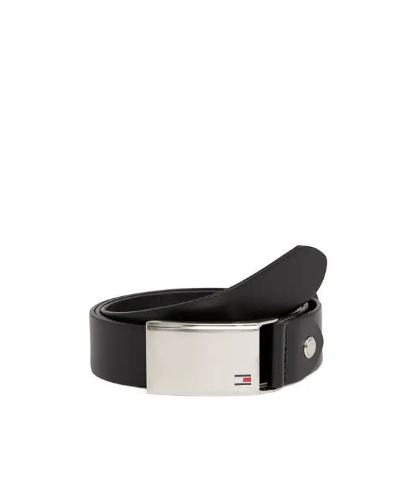 COACH Logo Plaque Leather Belt