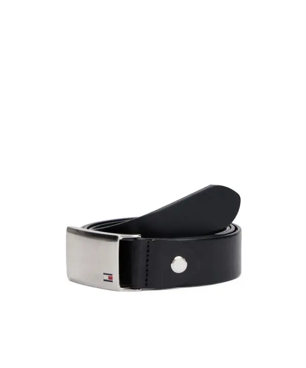 COACH Logo Plaque Leather Belt