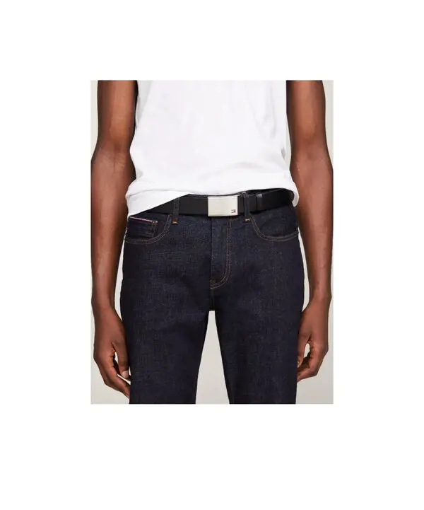 COACH Logo Plaque Leather Belt