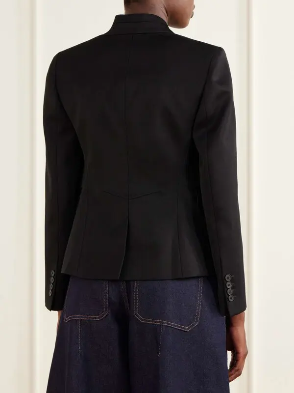 Givenchy Reverse Lapel Wool Grain De Poudre Jacket