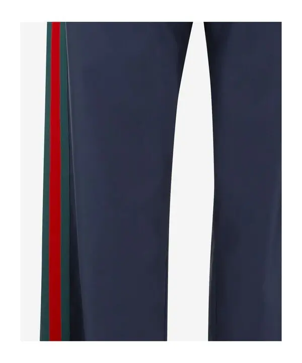 Gucci Technical Silk Poplin Pants With Web Detail