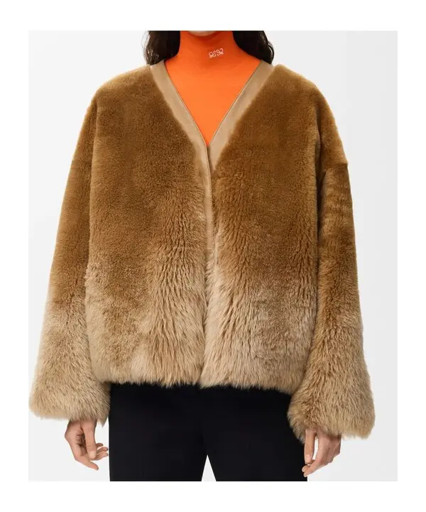 Loewe Cardigan In Shearling
