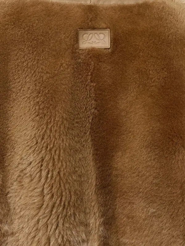 Loewe Shearling Cardigan - Camel