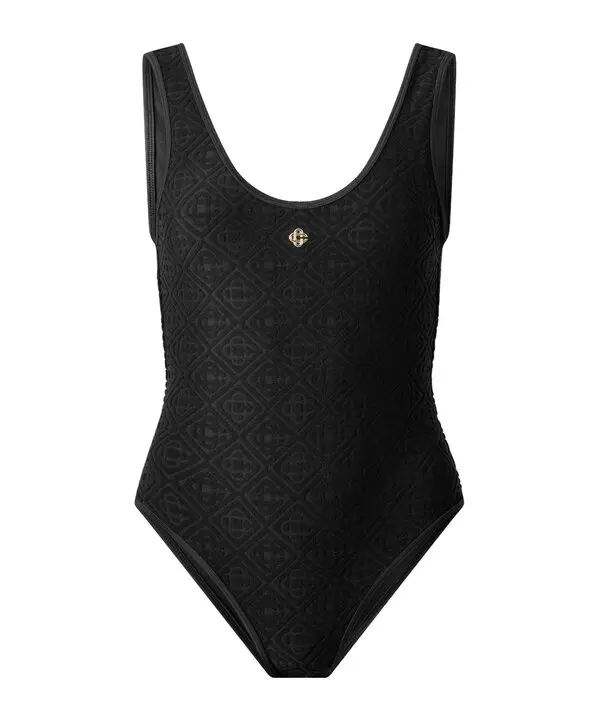 Casablanca Monogram One-piece Swimsuit - Black