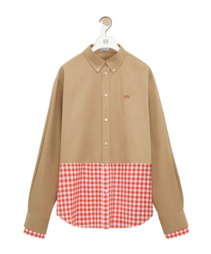 Loewe Shirt In Cotton Twill And Poplin - Light Brown