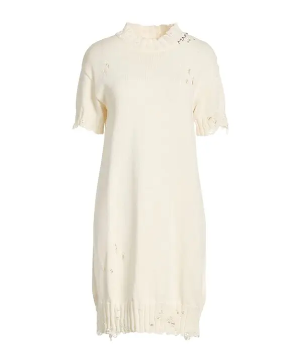 Marni Solid-colored Rib-knit Dress - White