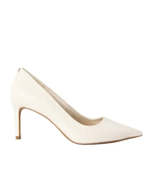 Michael Kors Flex Pointed Toe Faux Leather Pumps - White