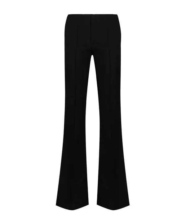 Chloé Solid-colored Wide-leg Pants - Black